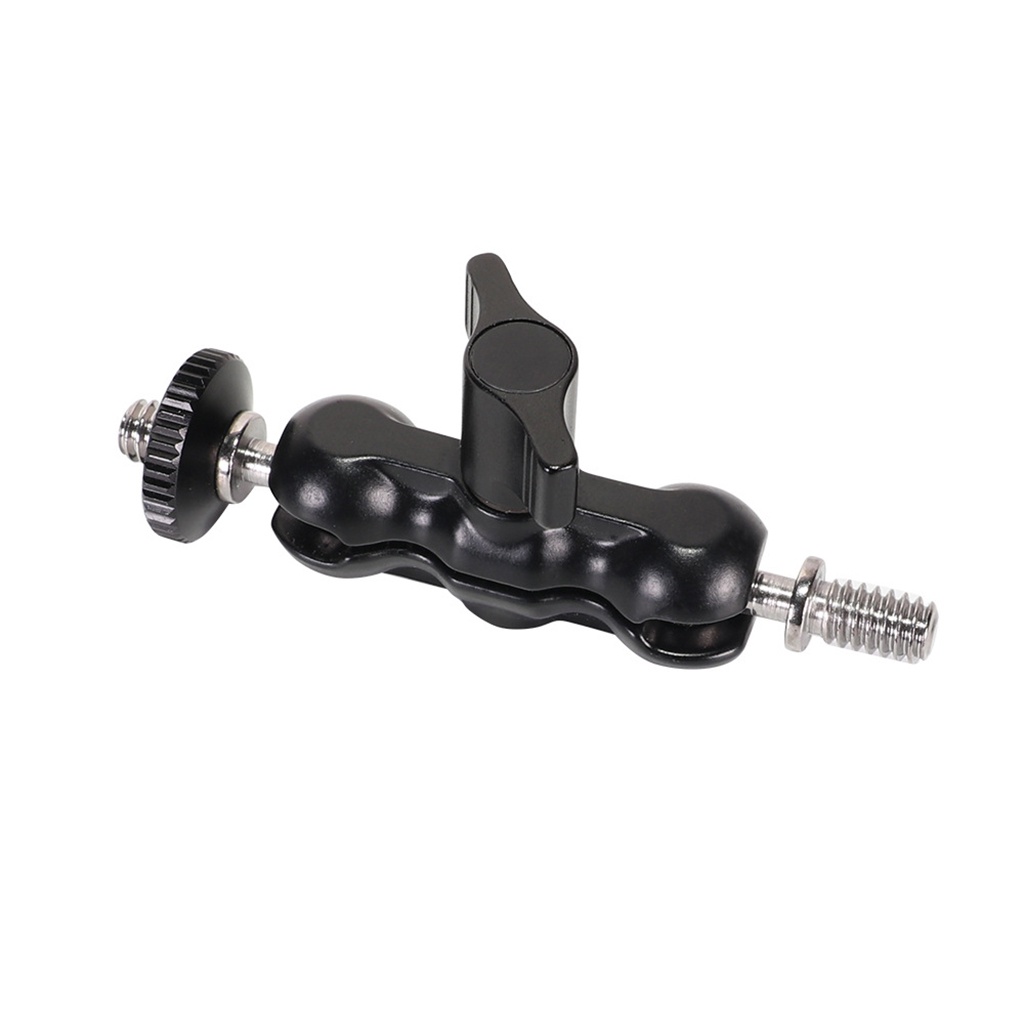 FEICHAO Aluminum Alloy Magic Arm Dual 1/4” Ball Head Mount Super Crab Clamp for Canon Nikon DSLR ...