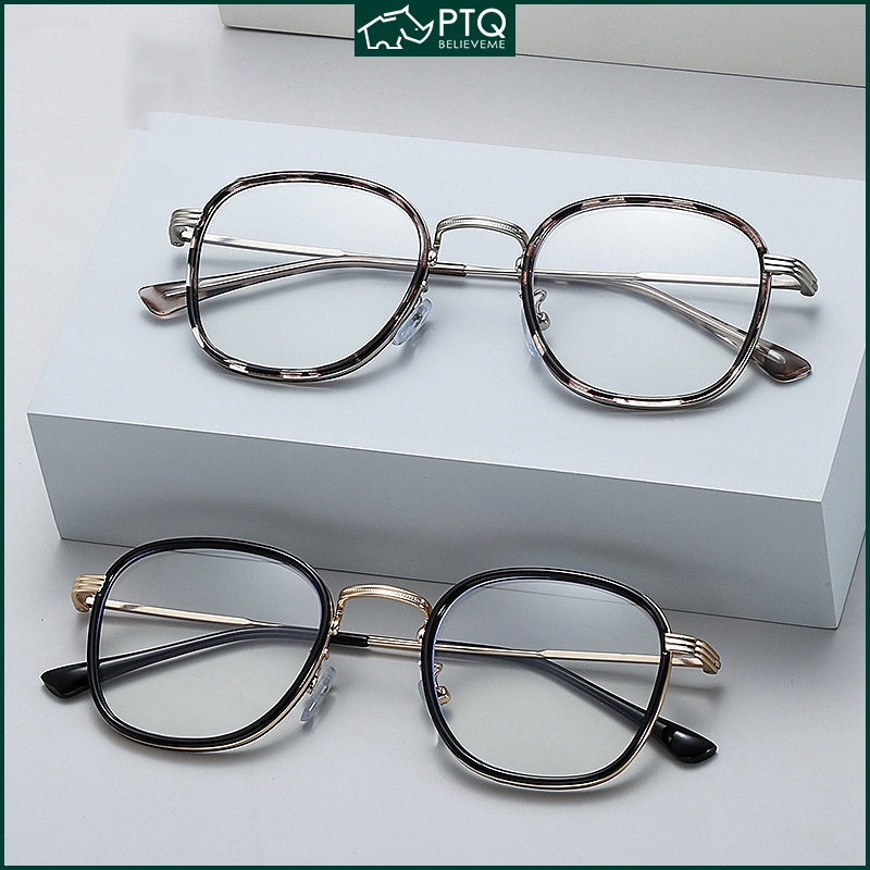 Anti-blue light glasses TR90 glasses frame fashion large frame glasses frame PTQ | Shopee ...