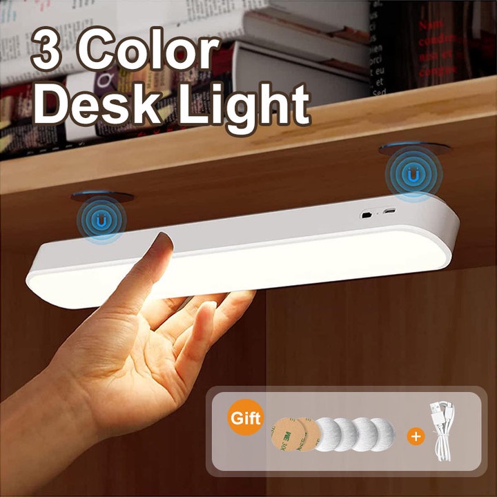 Rechargeable Table Lamp Magnetic Desk Lamp Study Lamp for Dormitory Bedroom light 3Color with ...
