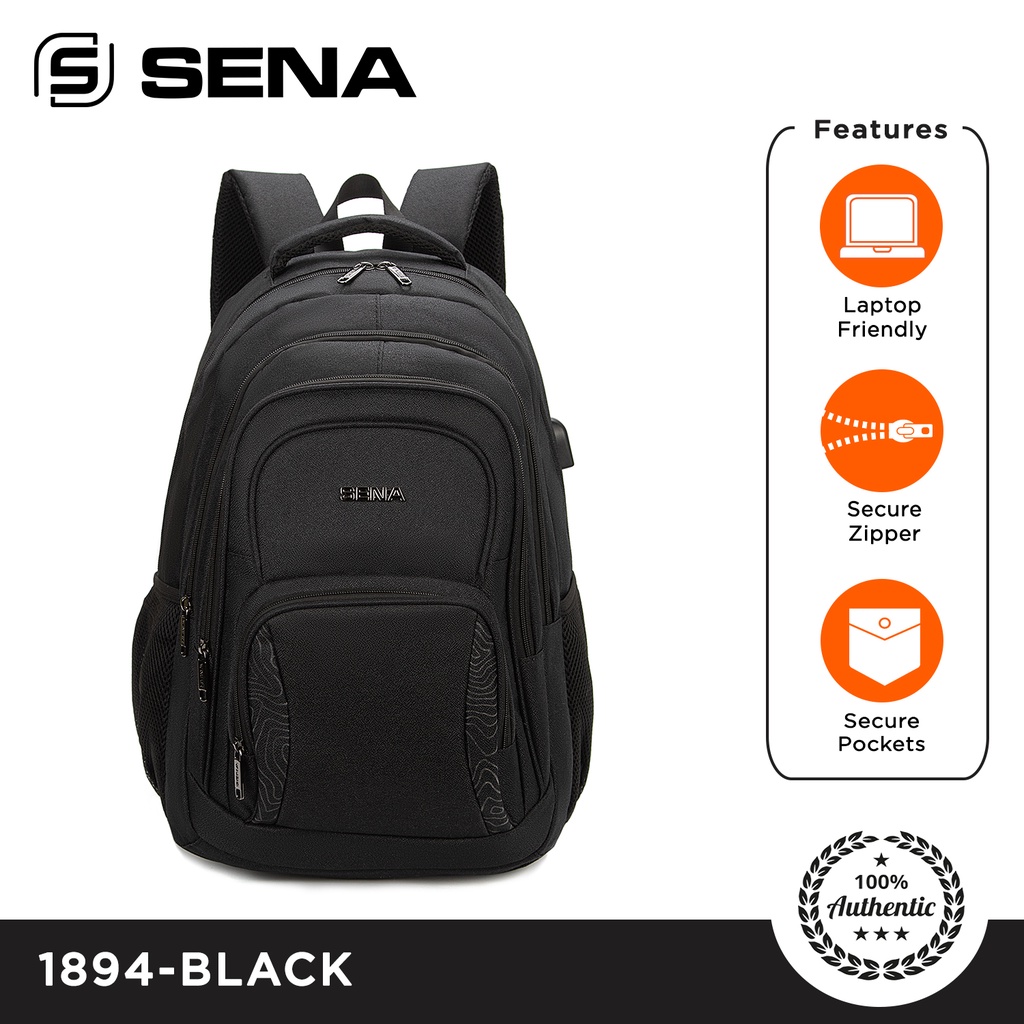 SENA-1894 Backpack Textured | Shopee Philippines