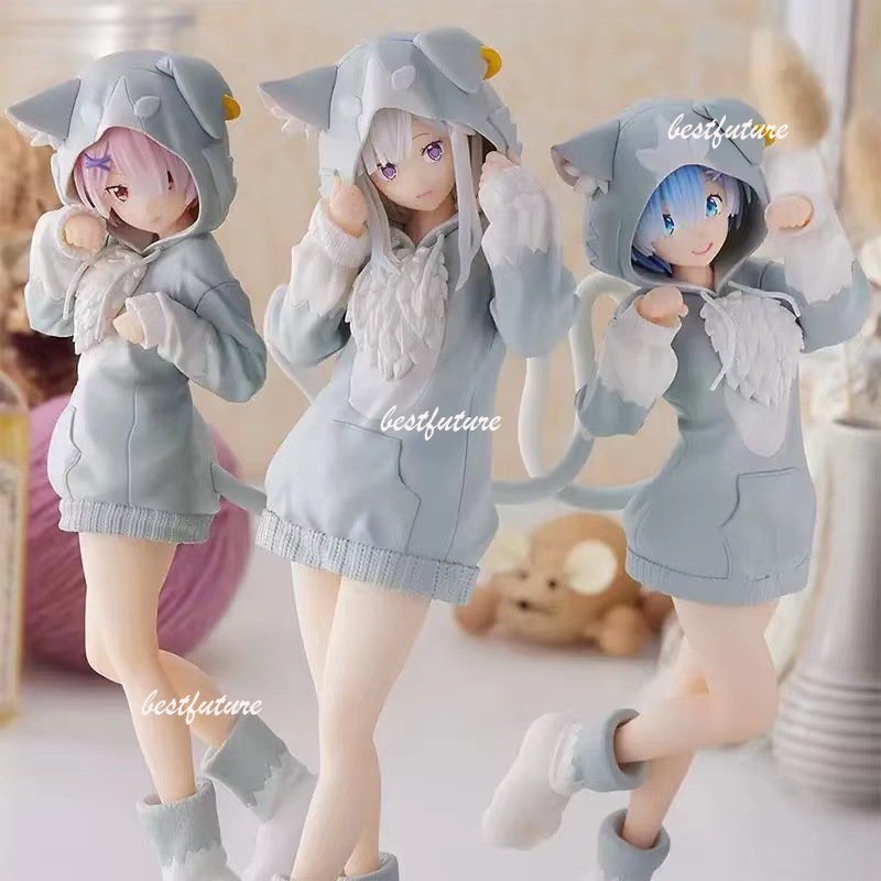 Re:Life In A Different World From Zero Rem RAM REM EMILIA Action Figure ...