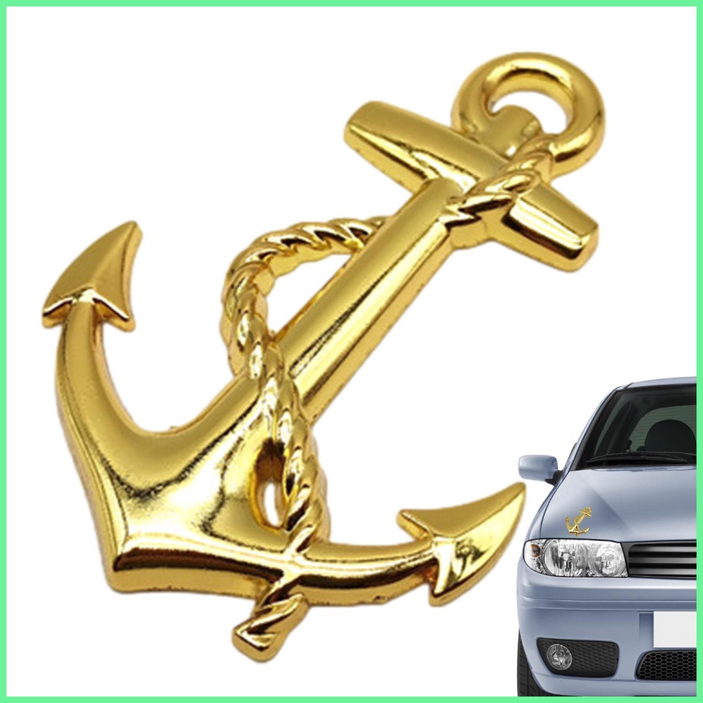Anchor Car Emblem Marine Emblem Store Decoration Metal Side Logo Rear ...