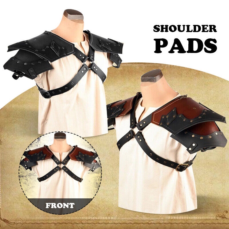 Medieval Vintage Pauldrons Shoulder Armor Cosplay Costume Party Faux ...