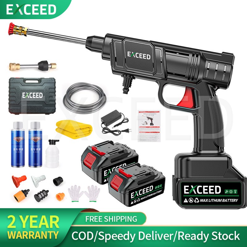 EXCEED Cordless Car Washer 48V Lithium Battery Portable High Pressure ...