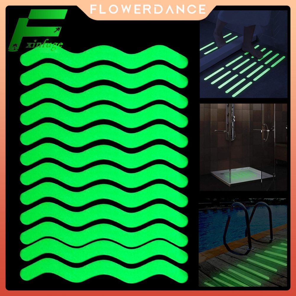 Luminous Bathroom Anti Slip Shower Floor Strip Sticker Toilet Stickers ...