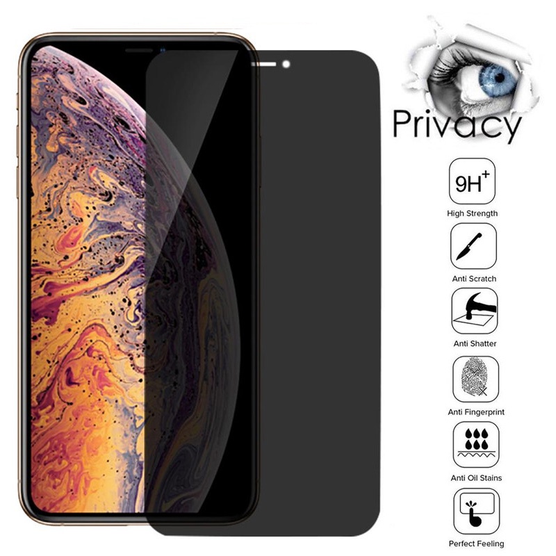 Monee Full Cover Anti-Spy Privacy Tempered Glass Compatible For iPhone ...