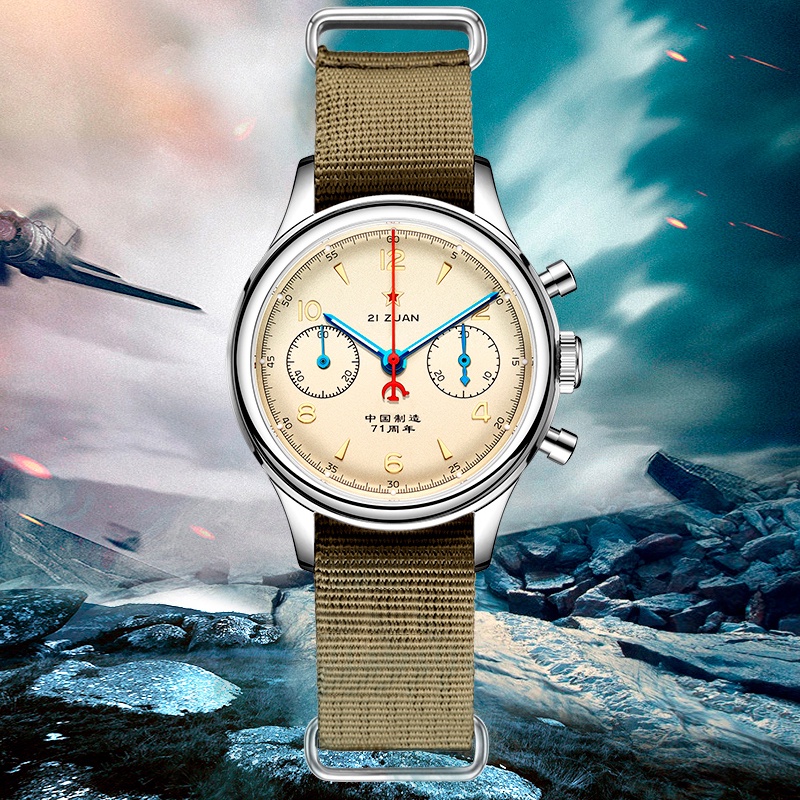 RED STAR 71st anniversary Chronograph Men's Luminous Watches 38mm 1963 ...