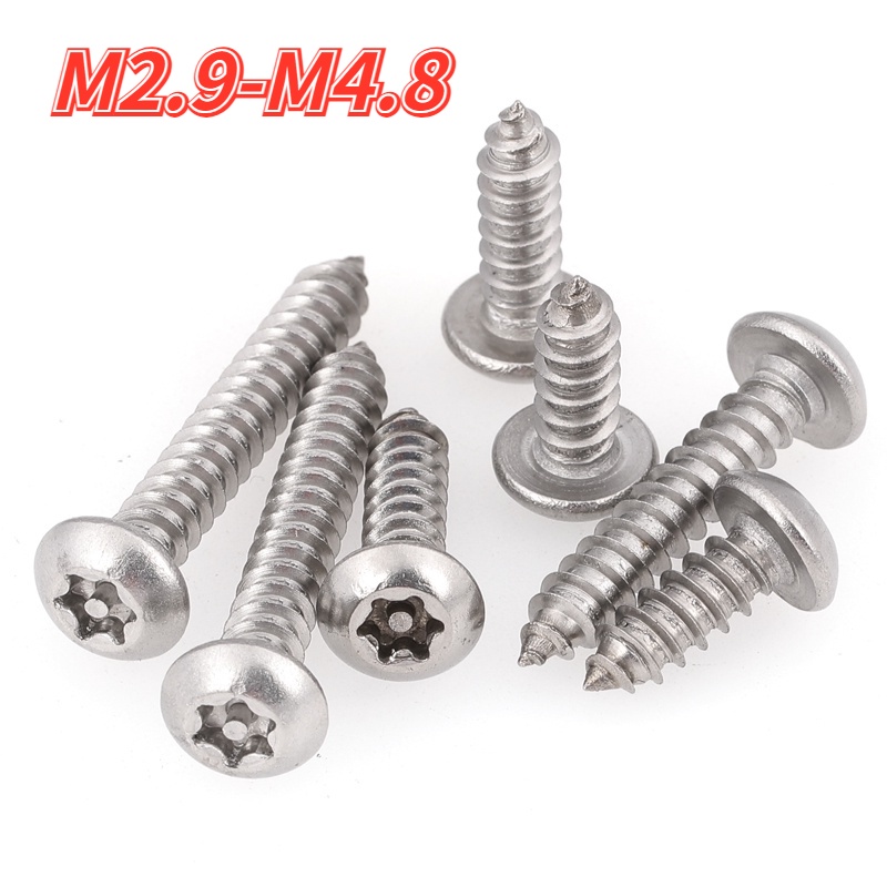 M2.9--m4.8 304 Stainless Steel Round Head Torx Self-tapping Screw with Needle Anti-theft Self ...