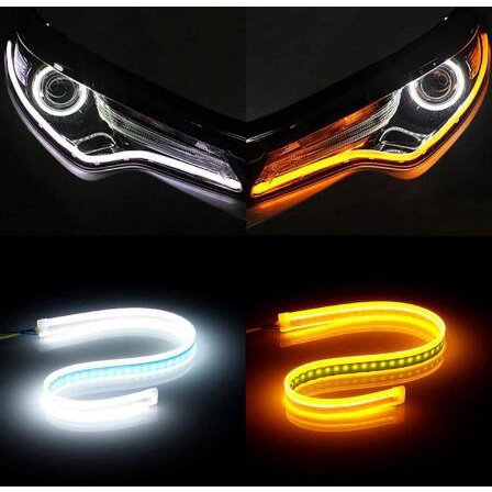 Universal DRL Flexible Motorcycle eyebrow light LED Waterproof daytime ...