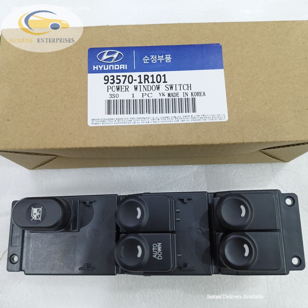 Power Window Switch Hyundai Accent No Lock Button 2011-2017 93570-1R101 ...