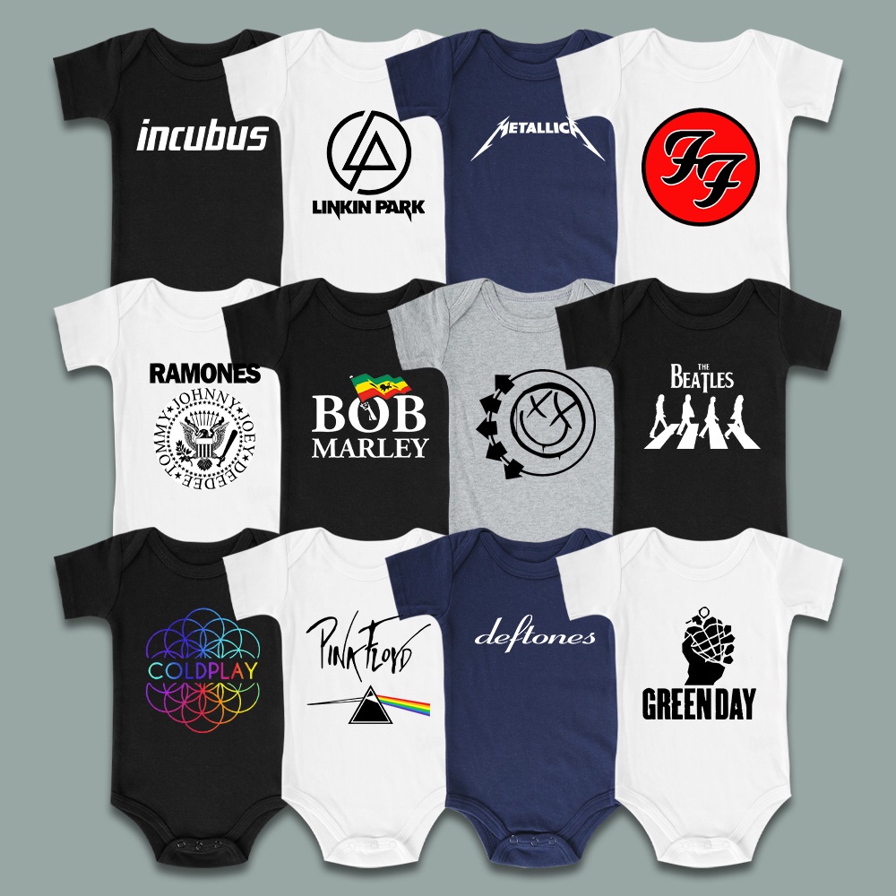 Haginbaby Rock Band Baby Onesies Deftones Green Day Blink 182 Ramones ...