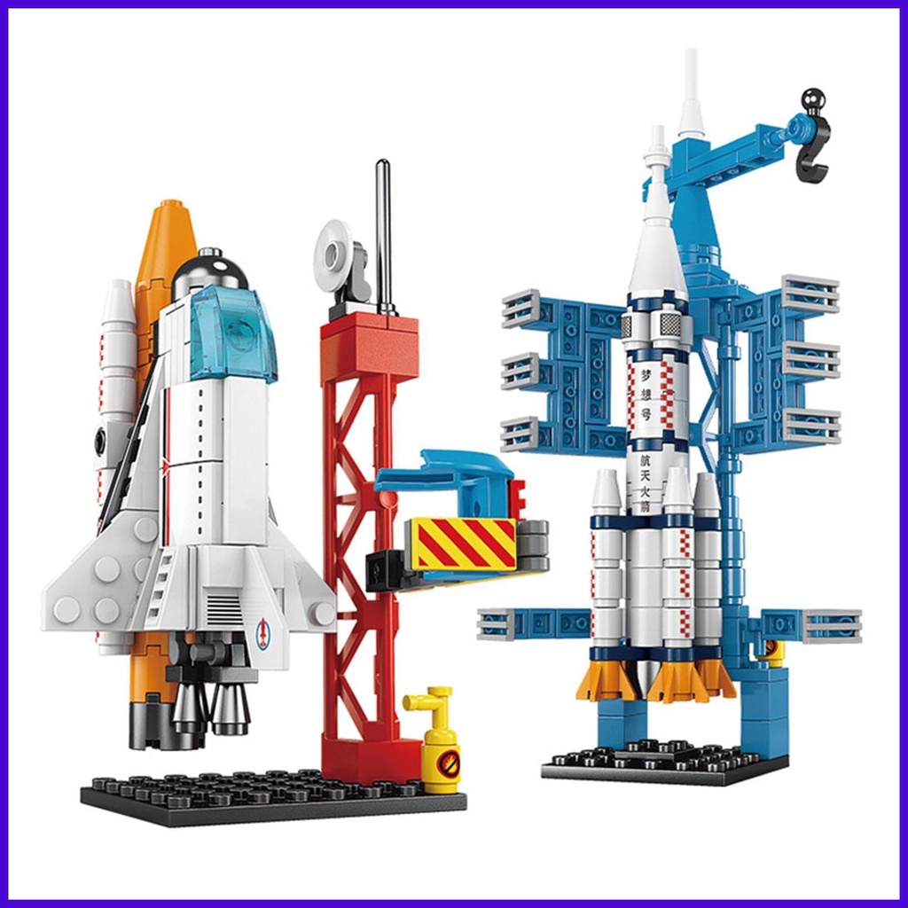 Space Rocket Launching Classic Model Building Blocks City Aerospace ...