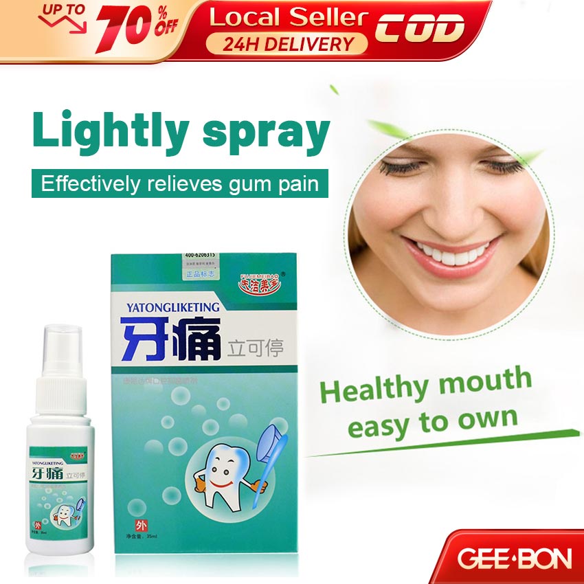 GEEBON Toothache Spray Pain Relief Oral Spray Toothache Drops for Adult ...