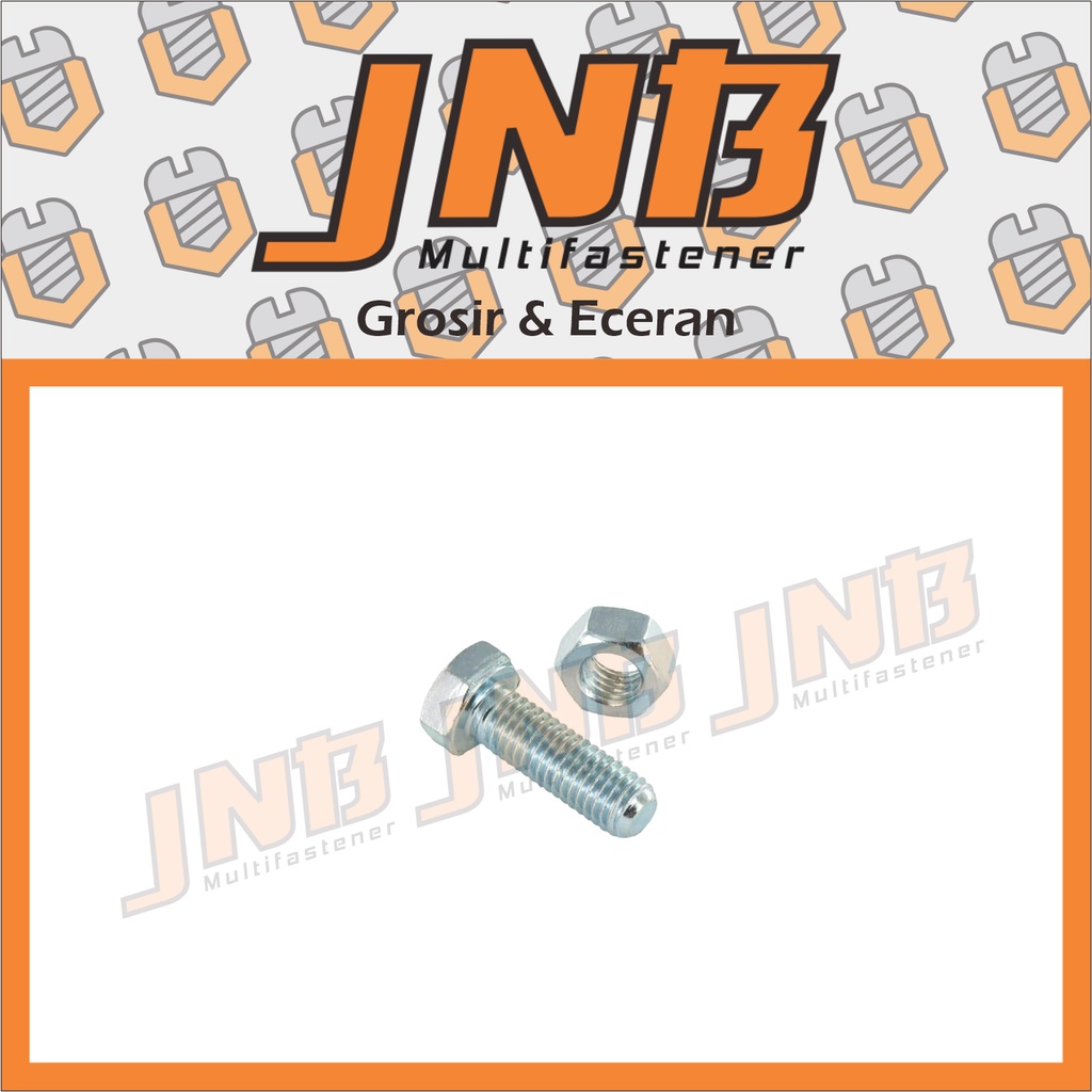 PUTIH Bolt Nut M7 x 25 Key 11 White General HEX Bolt Set With Hexagonal ...