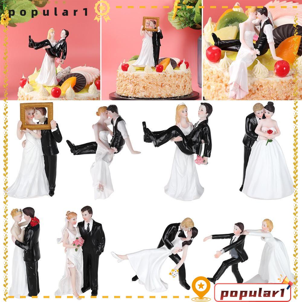 POPULAR Romantic Couple Engagement Decor Synthetic Resin Bride&Groom ...