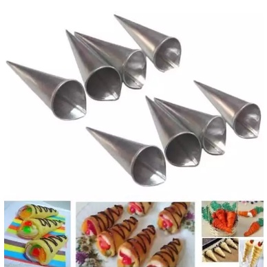 20 PICS OF ALUMINUM CORNETTO MOLDS WITH 3 SIZE CHOICES / CUMCUM ...