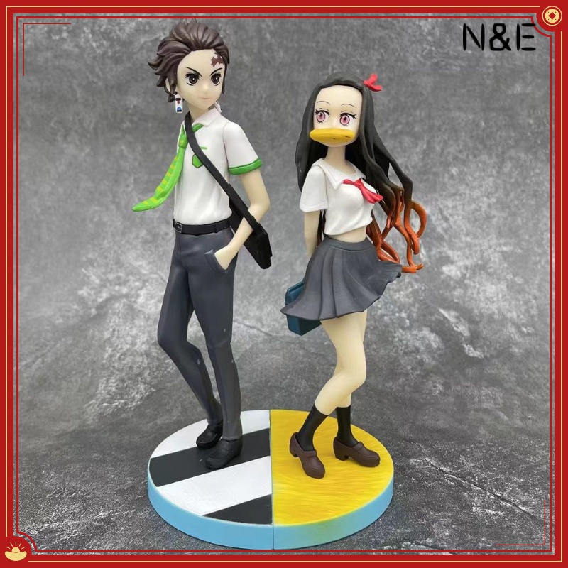 Anime Demon slayer action figure Preppy Style School Uniform Tanjirou ...
