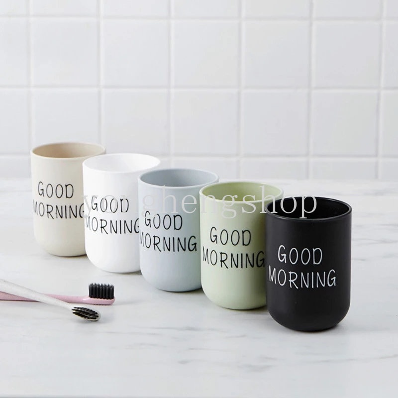 Simple "Good Morning" Toothbrush Cup Outdoor Travel Protable Washing ...