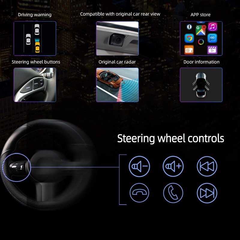 4G LTE Android Player【Carplay + Voice Control + 360Camera +8Core】9”/10 ...
