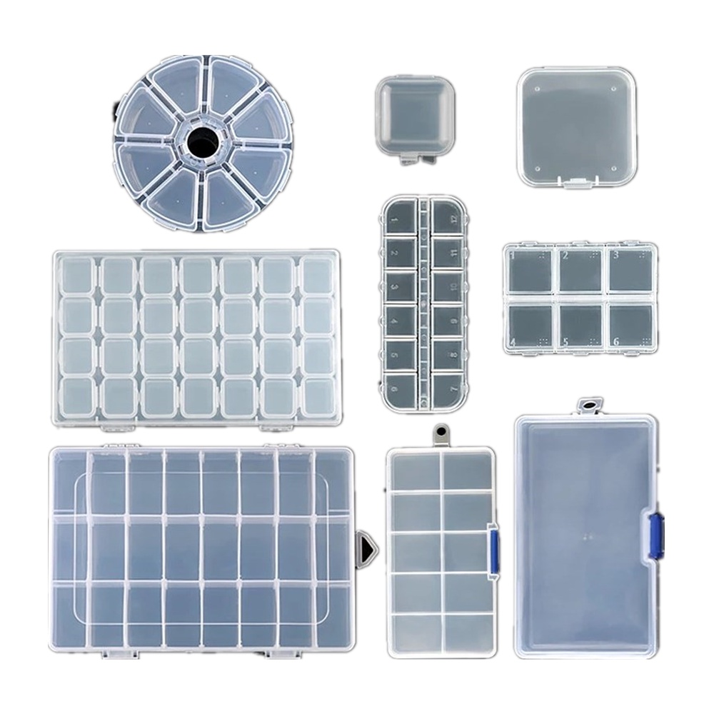 Clear Plastic Storage Jewelry Box/Plastic Compartment Adjustable ...