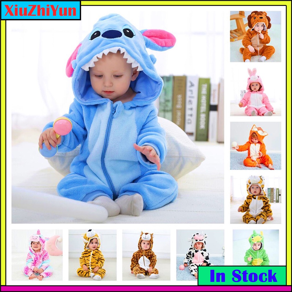 Newborn Baby Cute Stitch Lion Cow Rabbit Tiger Panda Kigurumi Cartoon ...