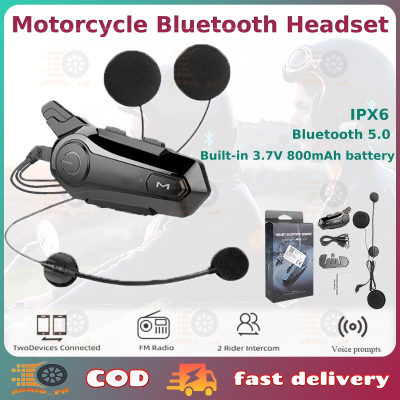 E1 Motorcycle Intercom Bluetooth Headset Helmet Headset Rider Intercom ...