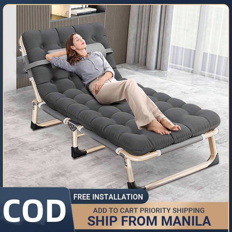 Folding Bed portable bed with foam Soft comfortable Single Bed ...
