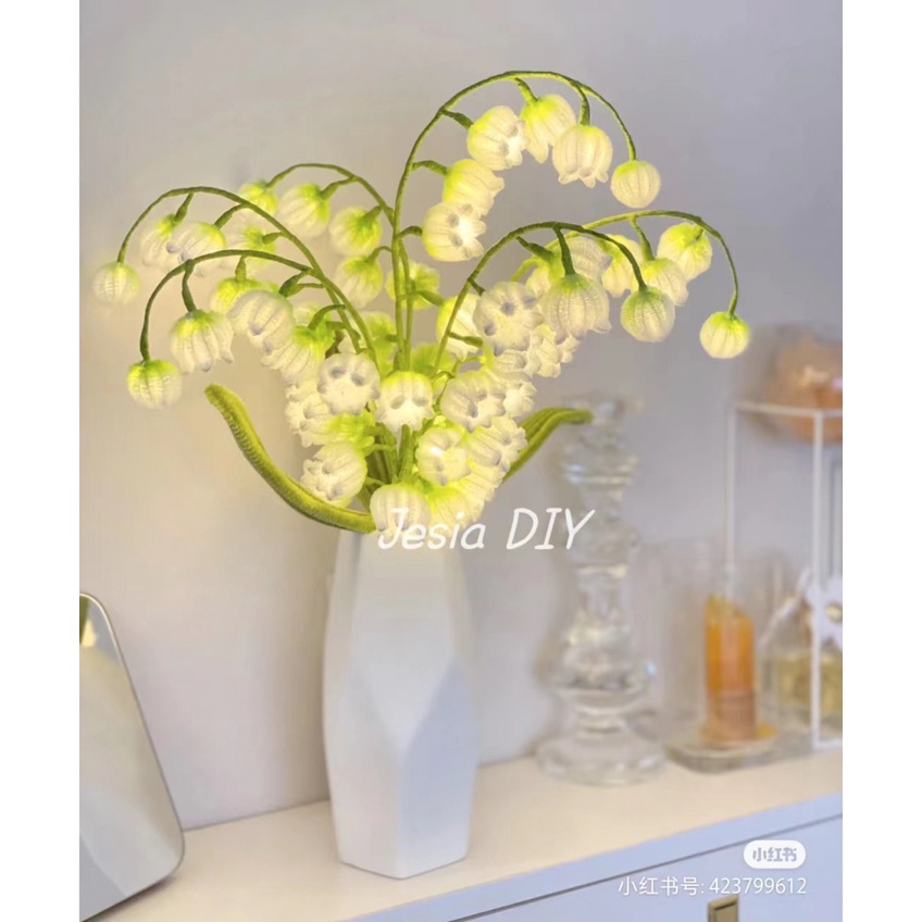 Ready Stock Lily Of The Valley Flower String Night Light Dense Fuzzy ...