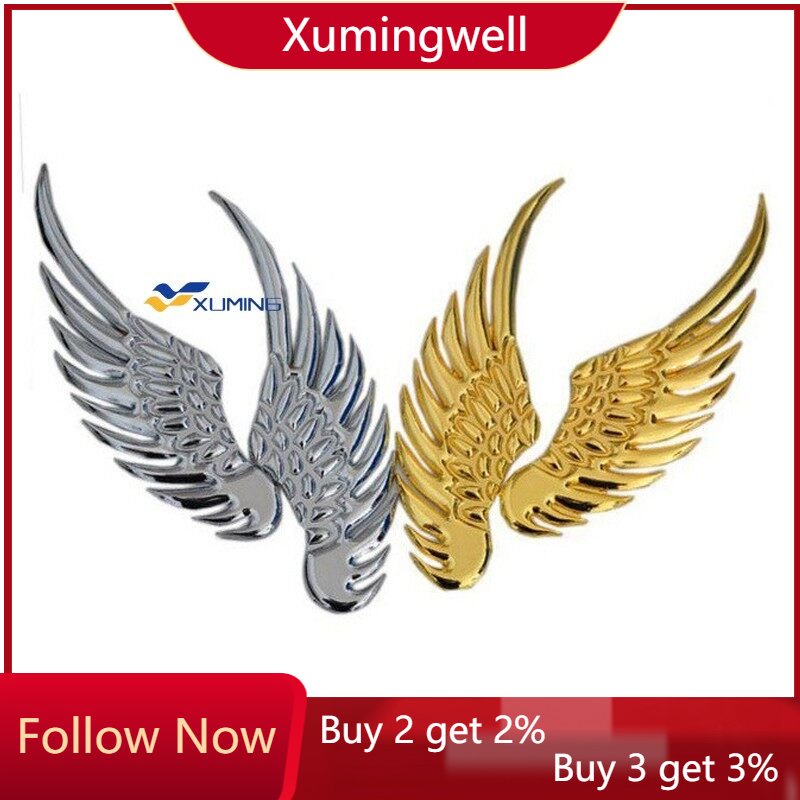 1 pair 3D Metal Angel Wings Car Auto Emblem Badge Decal Sticker ...