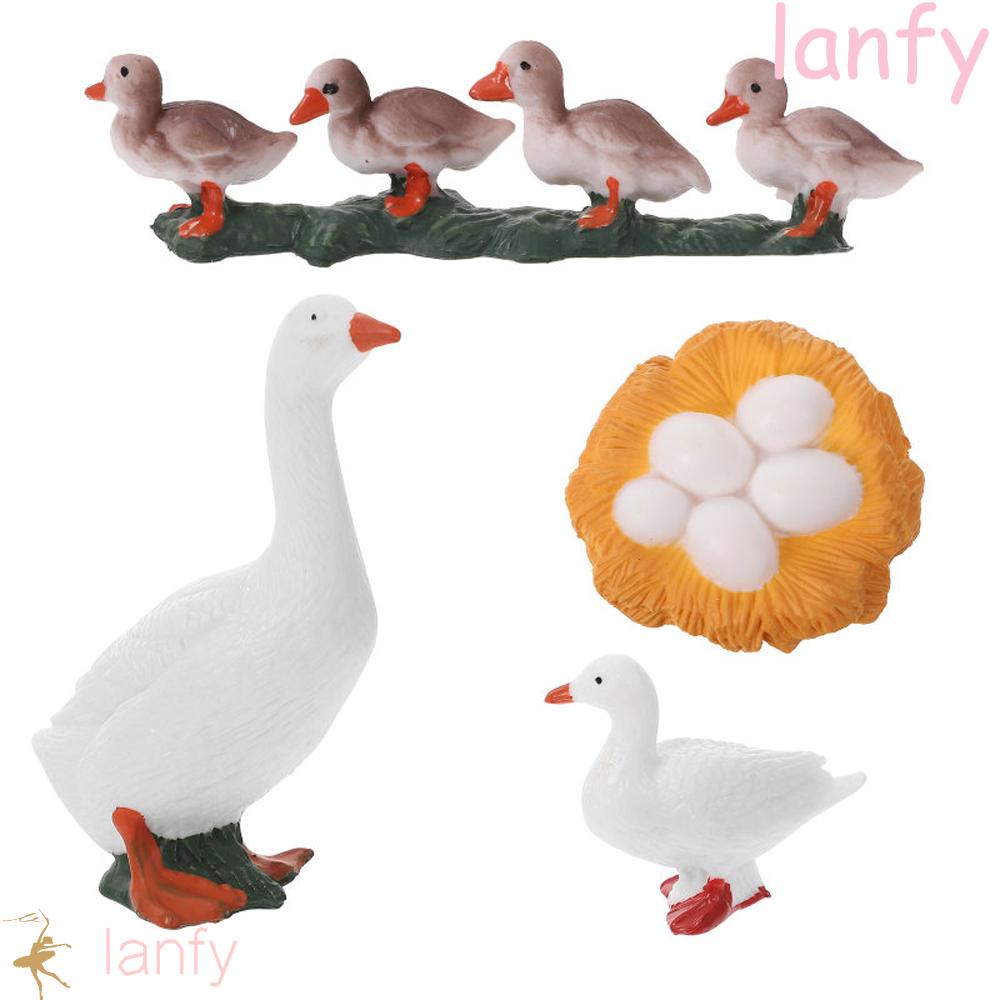 LANFY Simulation Life Cycle Figures Kids White Goose Growth Cycle ...