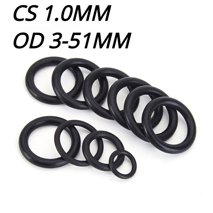 [Quick Shipment] O-Ring Black OD3~51mm * cs1.0mm NBR Rubber Sealing ...