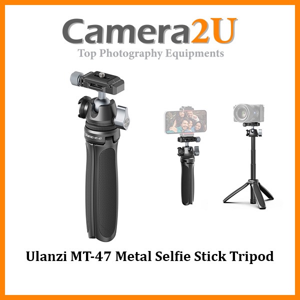 Ulanzi MT-47 Metal Selfie Stick Tripod Stand 360 Rotatable Ballhead 4 ...