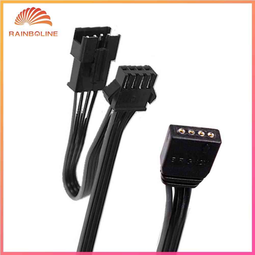Rain 12V 4Pin RGB Connector Cable 60cm PC Case Fan LED Light Bar ...