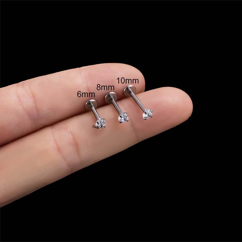 1 Piece 4-claw Internally Thread G23 Titanium Surgical Fresh Piercing ...
