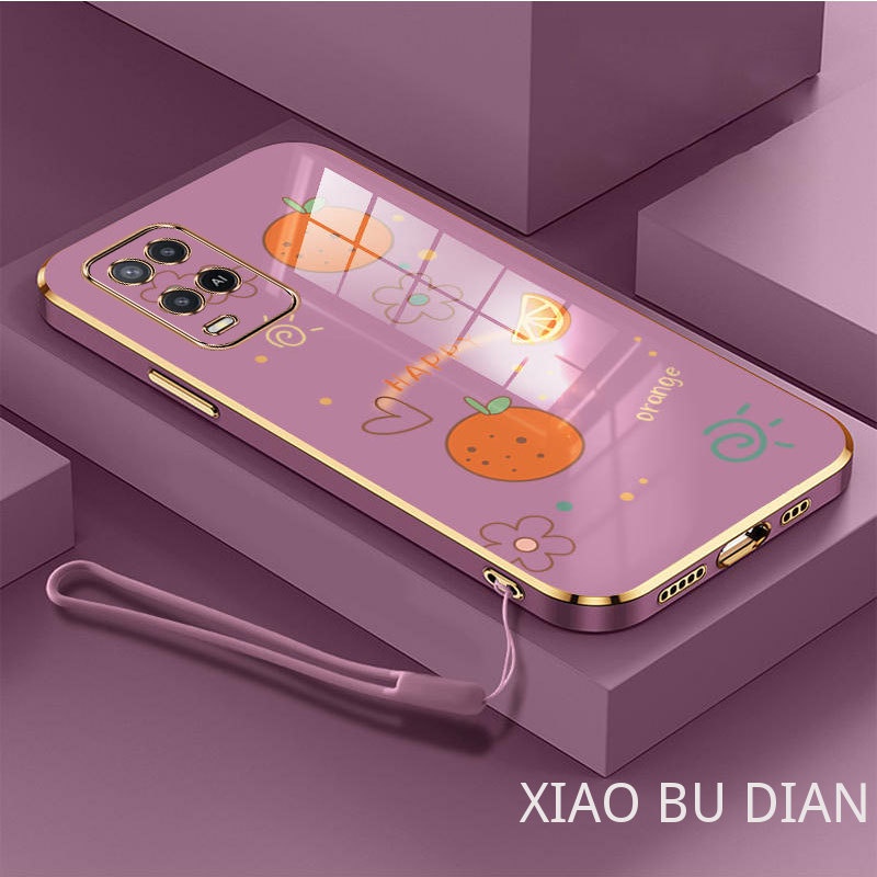 Casing OPPO A54 4G Small Citrus Phone Case Ultrathin Electroplated ...