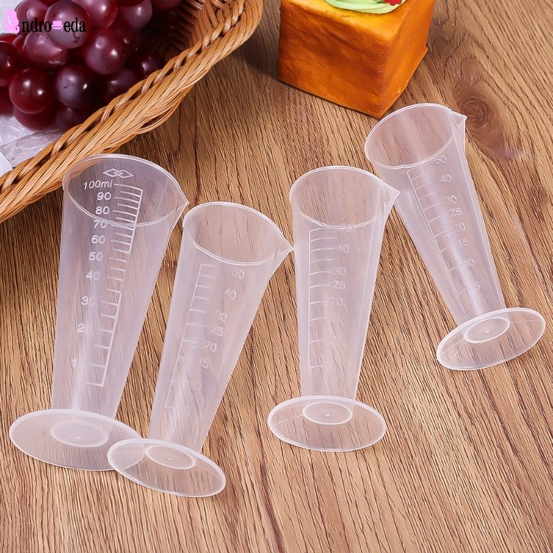1Pc 50ml/100ml Plastic Transparent Triangular Measuring Cup Jug Pour ...