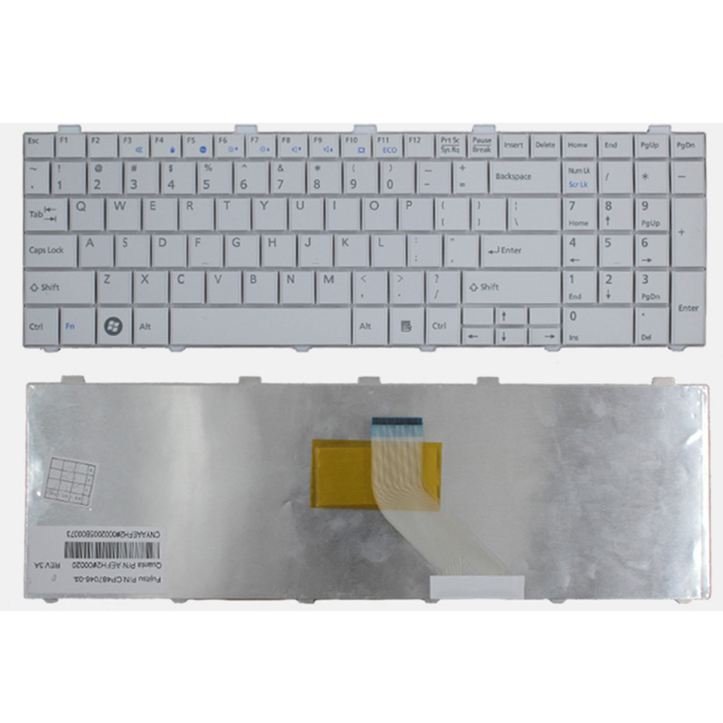 New US Keyboard For Fujitsu Lifebook AH530 AH531 NH751 A530 A531 White ...