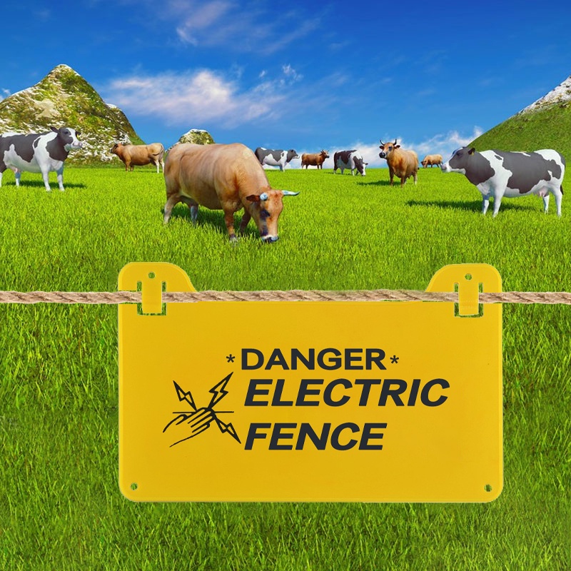 5pcs/set Electric Fence Safe Sign Warning Sign “Danger Electric Fence ...
