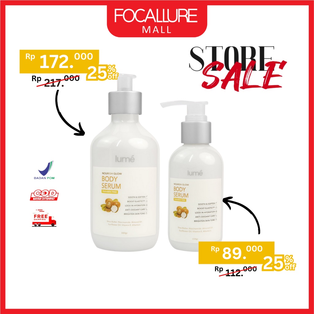 Lume Body Serum Nourish Glow Non Paraben | Shopee Philippines