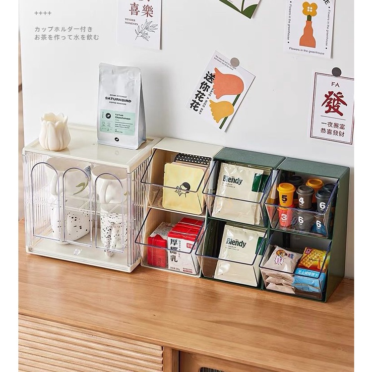 【HOT】Creative Desktop Tea Display Rack Coffee Capsule Storage Box ...