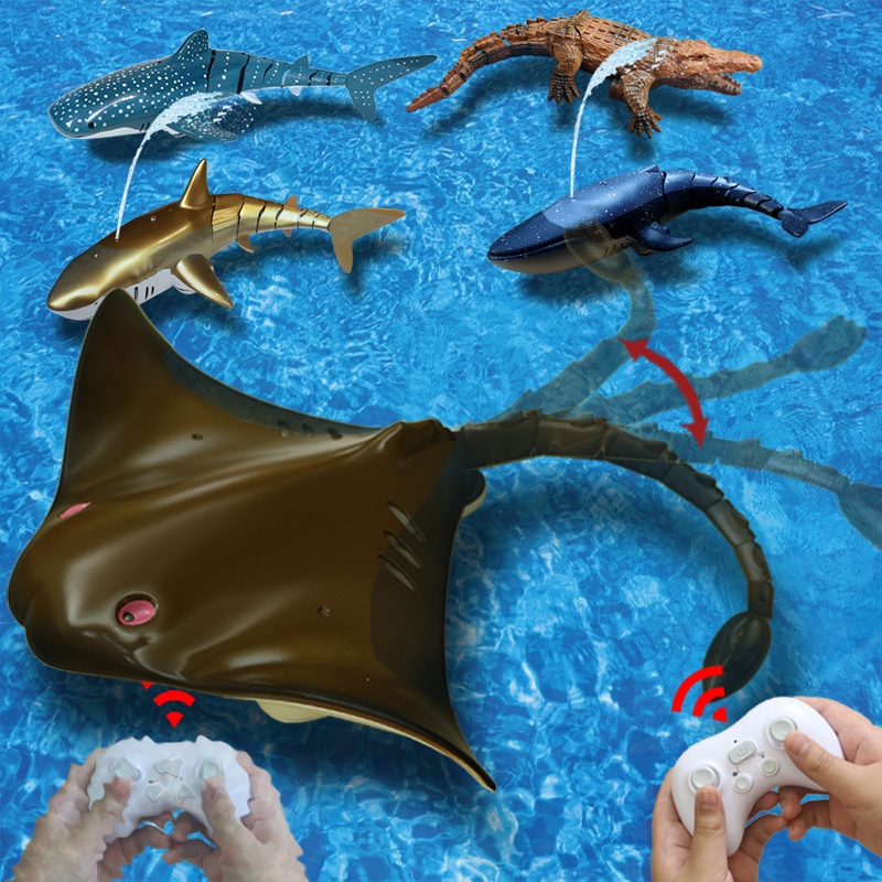 Remote Control Sharks Boat Robots Kids Beach Sand Toys for Boys Water ...