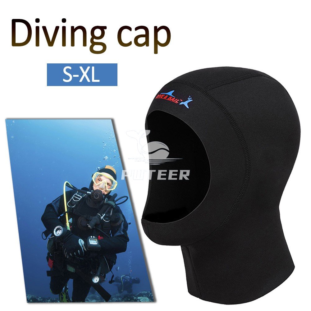3mm Neoprene Diving Cap Scuba Diving Head Neck Cover Swim Hat for ...