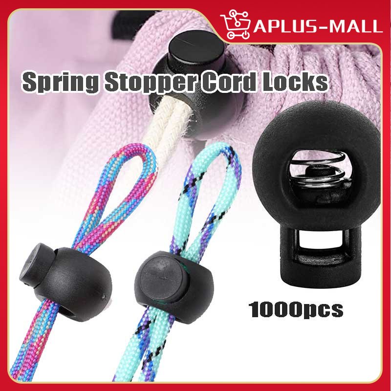 1000Pcs Plastic Spring Stopper Cord Lock Toggle / Toggle Stopper Cord ...
