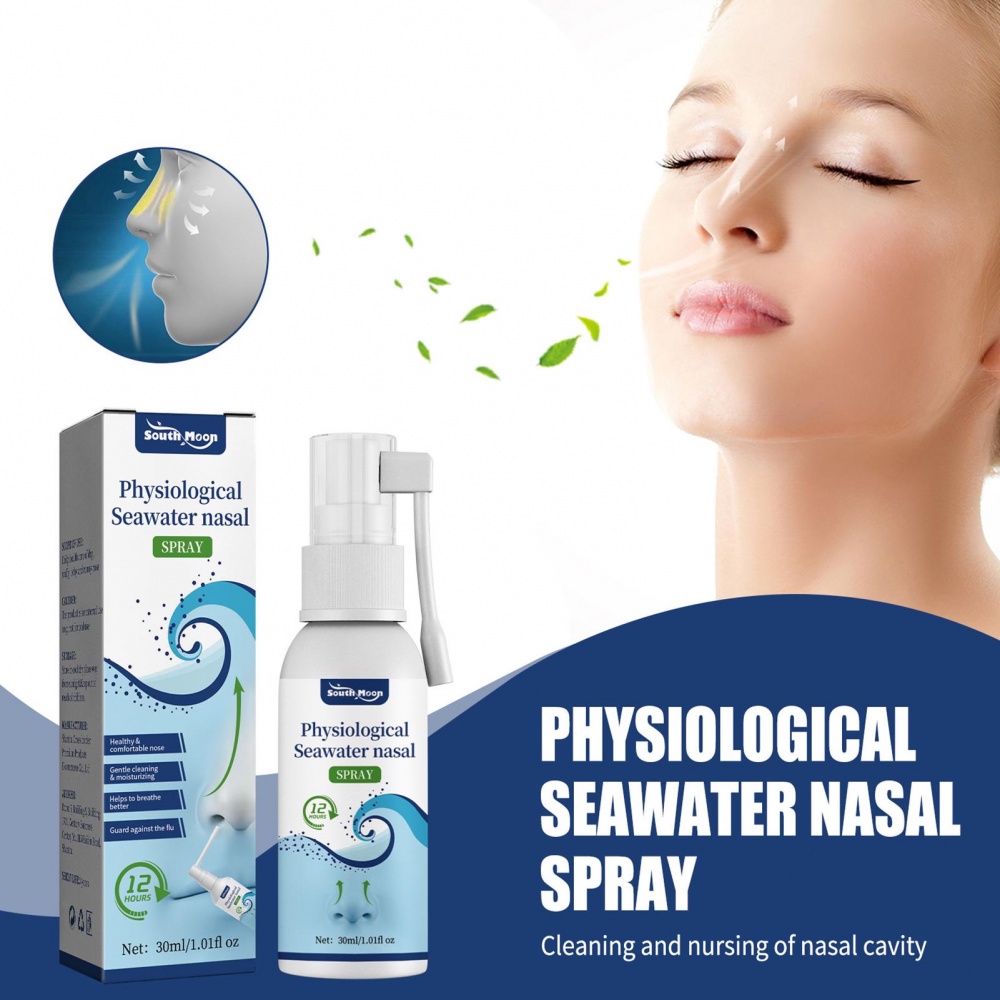 30ml Physiological Seawater Nasal Spray Saline Nasal Moisturizing Spray ...