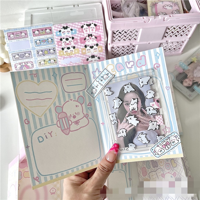 Steve 10pcs Cute Puppy Half Fold Photocard Packaging Material Card ...