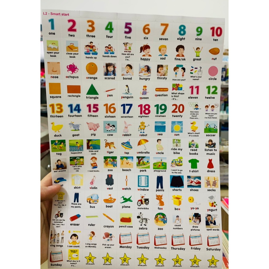 Smart Start English vocabulary stickers from grades 1 to 5 for children ...