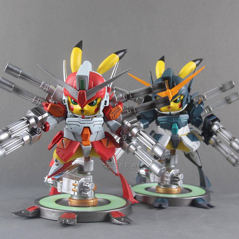 Anime Pokemon Pikachu Figure Cos Gundam Heavy Artillery Pikachu Cos ...