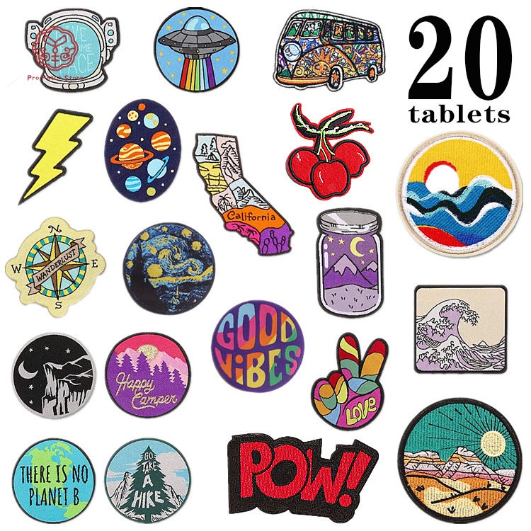 Pro Patch Store Personality The Waves Astronaut DIY Embroidery Patches ...