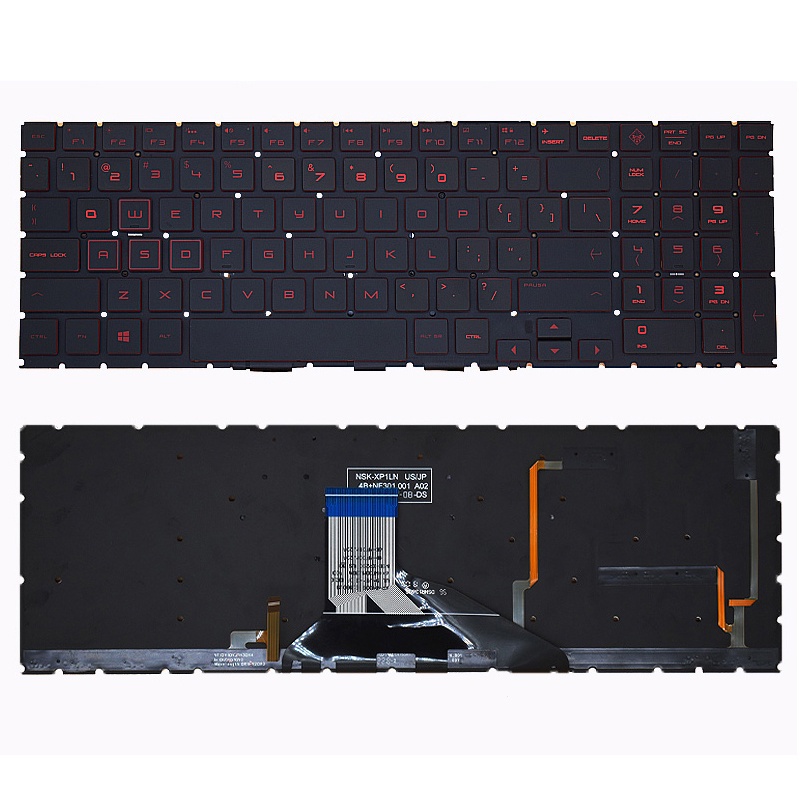 New US Laptop Keyboard For HP OMEN 15-DC 15-DC0005TX TPN-Q211 Palmrest ...