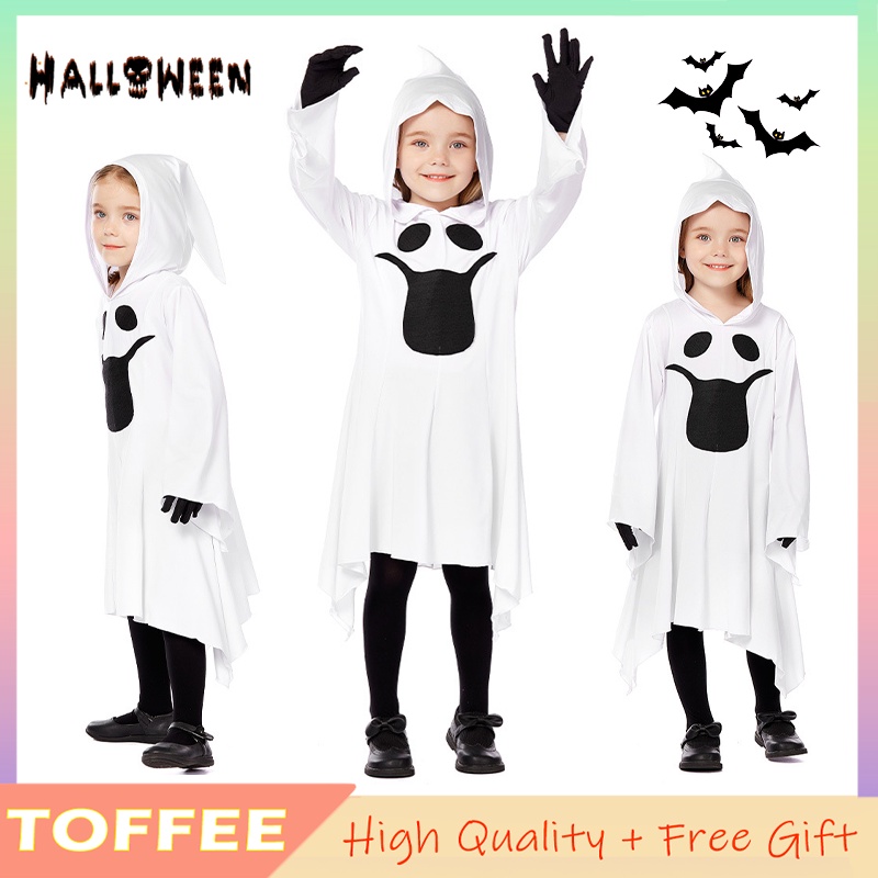 Cute Ghost White Dress For Kids Girl Demon Dead Ghosts Vampire Stage ...